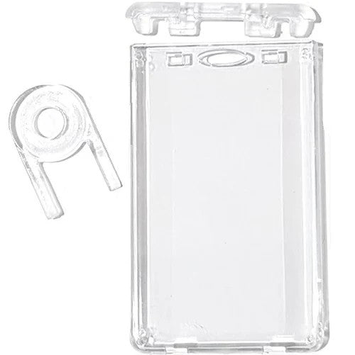 Card Holder Portrait Rigid Clear Lockable Key - (100 Pack)